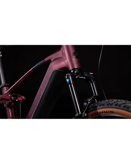 VTT électrique tout suspendu STEREO HYBRID 120 ONE 750 Bordeaux/Noir ...