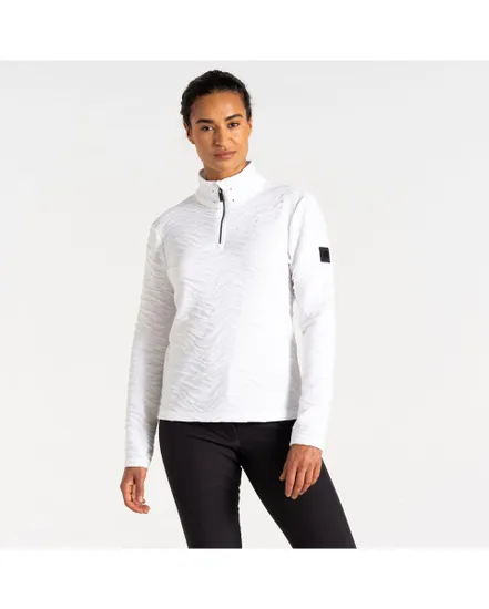 Haut col zip Femme Dare2b GLAMORIZEIIMIDLAY Blanc Sport 2000 - Ref ...