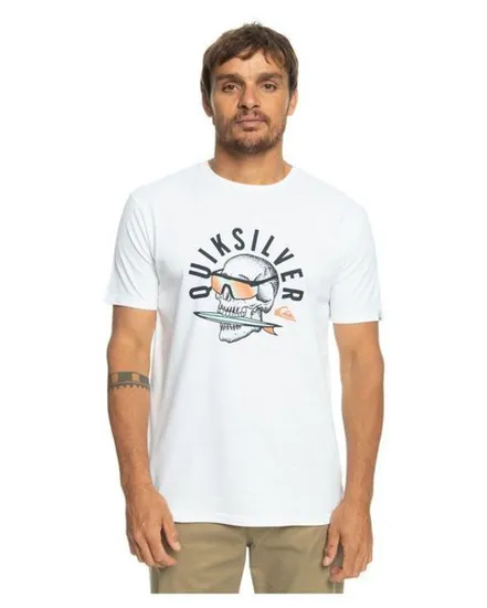 T-shirt manches courtes Homme Quiksilver QS ROCKIN SKULL SS Blanc Sport ...