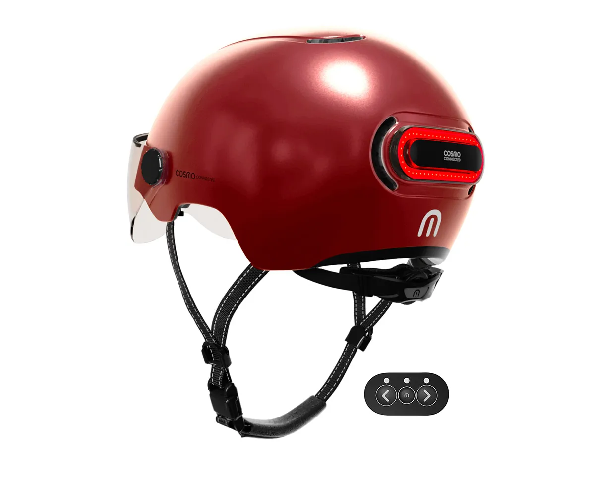 Casque urbain intelligent Unisexe COSMO FUSION Bordeaux Brillant ...