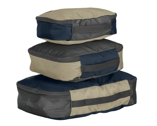 Lot de 3 sacoches d'organisation CUBE DAY REMIX Bleu Nuit/Beige - Ref ...