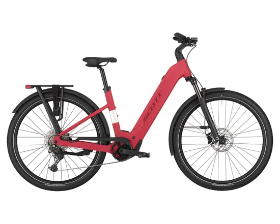 Vélo électrique urbain SUB 30 WAVE Rouge Framboise - Ref 423110-8127