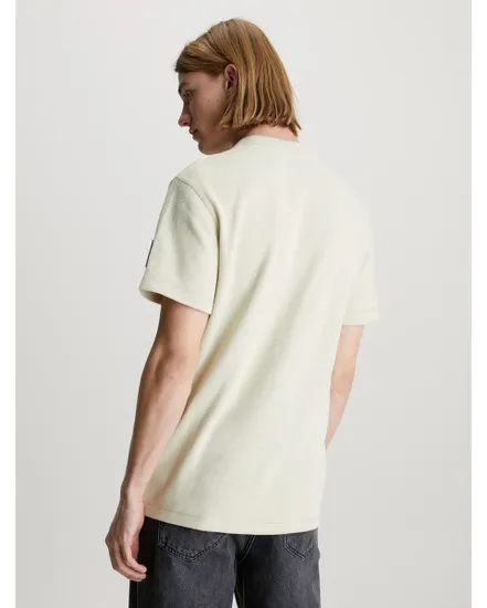 T-shirt Homme Ck jeans BADGE WAFFLE TEE Vert WAS - Ref J30J323489-LFU