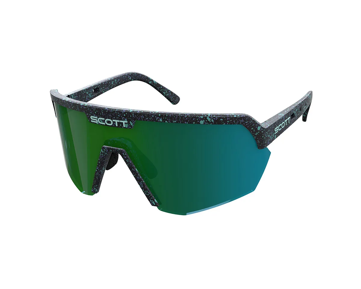 Lunettes Unisexe SPORT SHIELD Noir Terrazzo/Vert Chrome - Ref 281188-7819