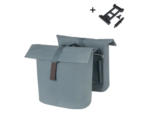Sacoche arrière double CITY MIK Bleu Graphite - Ref B18402