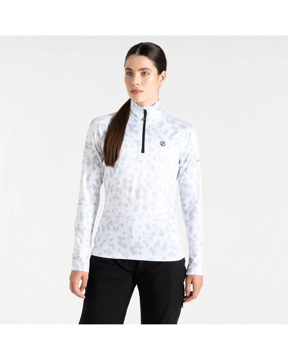 Haut col zip Femme Dare2b DIVULGE CORE STR Blanc Sport 2000 - Ref ...