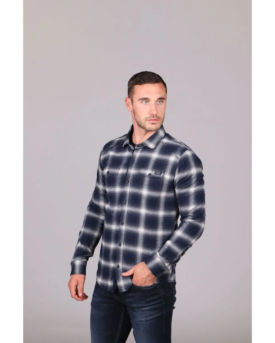 Chemise manches longues Homme Sun valley CHEMISE ML Bleu - ref araki ...