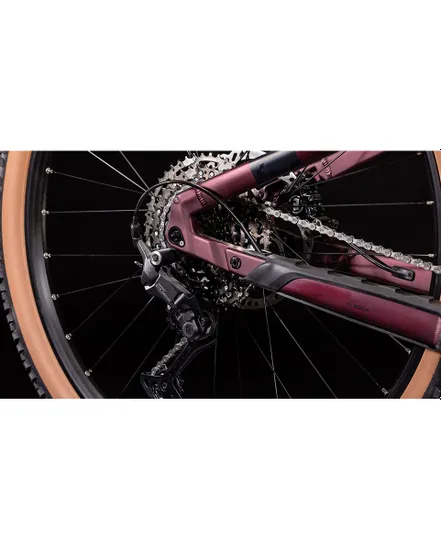 VTT électrique tout suspendu STEREO HYBRID 120 ONE 750 Bordeaux/Noir ...