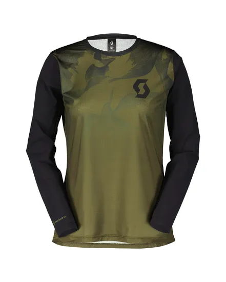 Maillot manches longues Femme TRAIL VERTIC Vert Sapin/Noir - Ref 403122 ...