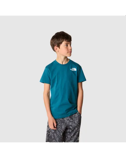 T-shirt Enfant The north face B S/S REDBOX TEE (BACK BOX GRAPHIC) Bleu ...
