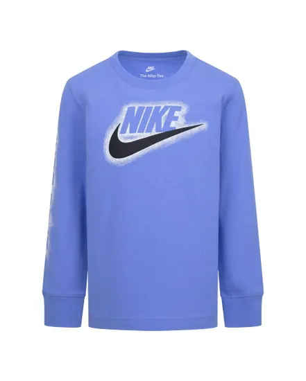 Tee-shirt ML Jeune enfant Nike 0-7 ans NKB POWDER PLAY LS TEE Bleu ...