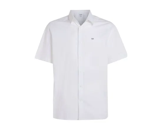 Chemise Homme Calvin klein POPLIN STRETCH S/S R Blanc WAS - Ref ...