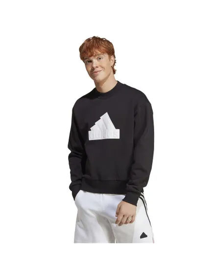 Sweat manches longues Homme Adidas M FI BOS CRW Noir Sport 2000 - Ref ...