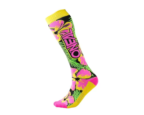 Chaussettes Unisexe PRO MX ISLAND Rose/Vert/Jaune - Ref 0356-731-001
