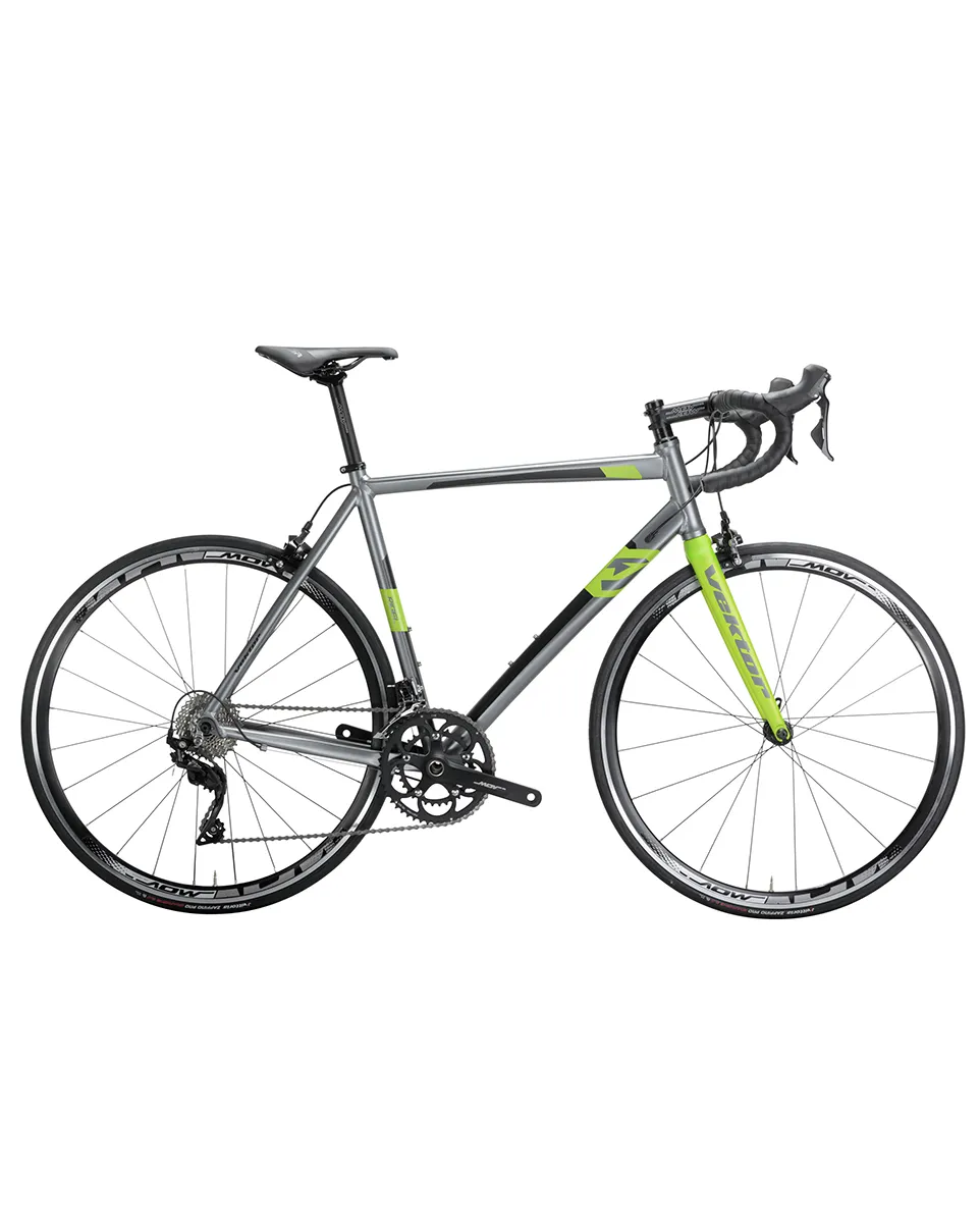 Vélo gravel Homme RIGEL 105 2X11V Argent/Jaune - Ref T1225-C042
