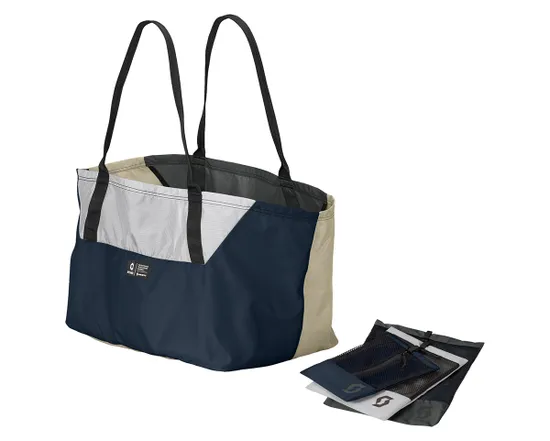 Lot de 4 sacs cabas HAULER/SLEEVES REMIX Bleu Nuit/Beige - Ref 423574-8059