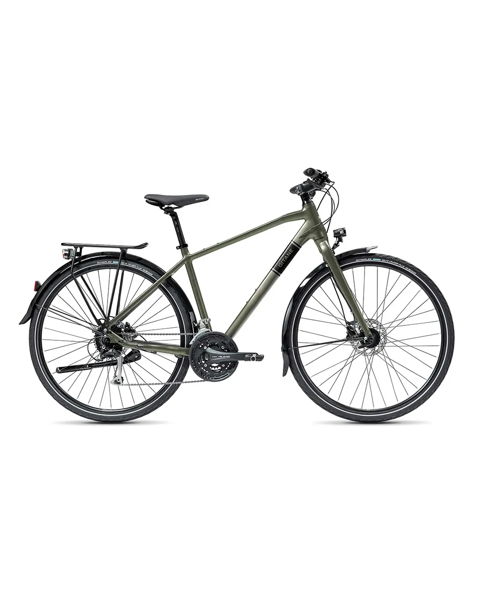 Vélo urbain/trekking SOHO BELT DISC Vert Kaki - Ref YQG748-V4S