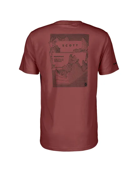 T-shirt manches courtes Homme DEFINED DRI Rouge sombre - Ref 414475-7709