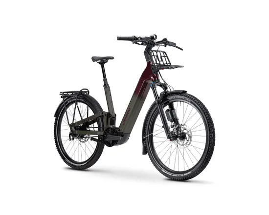 Vélo urbain électrique SINUS FS R5F PRO Gris/Rouge - Ref 445145-WAGT1
