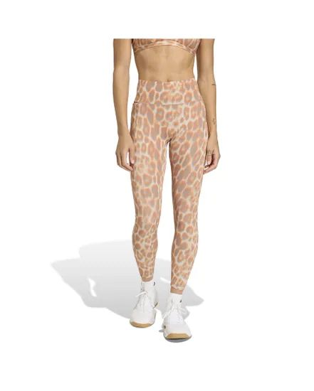 Legging Femme Adidas OPT AOP 7/8 L Beige Sport 2000 - Ref KF6448