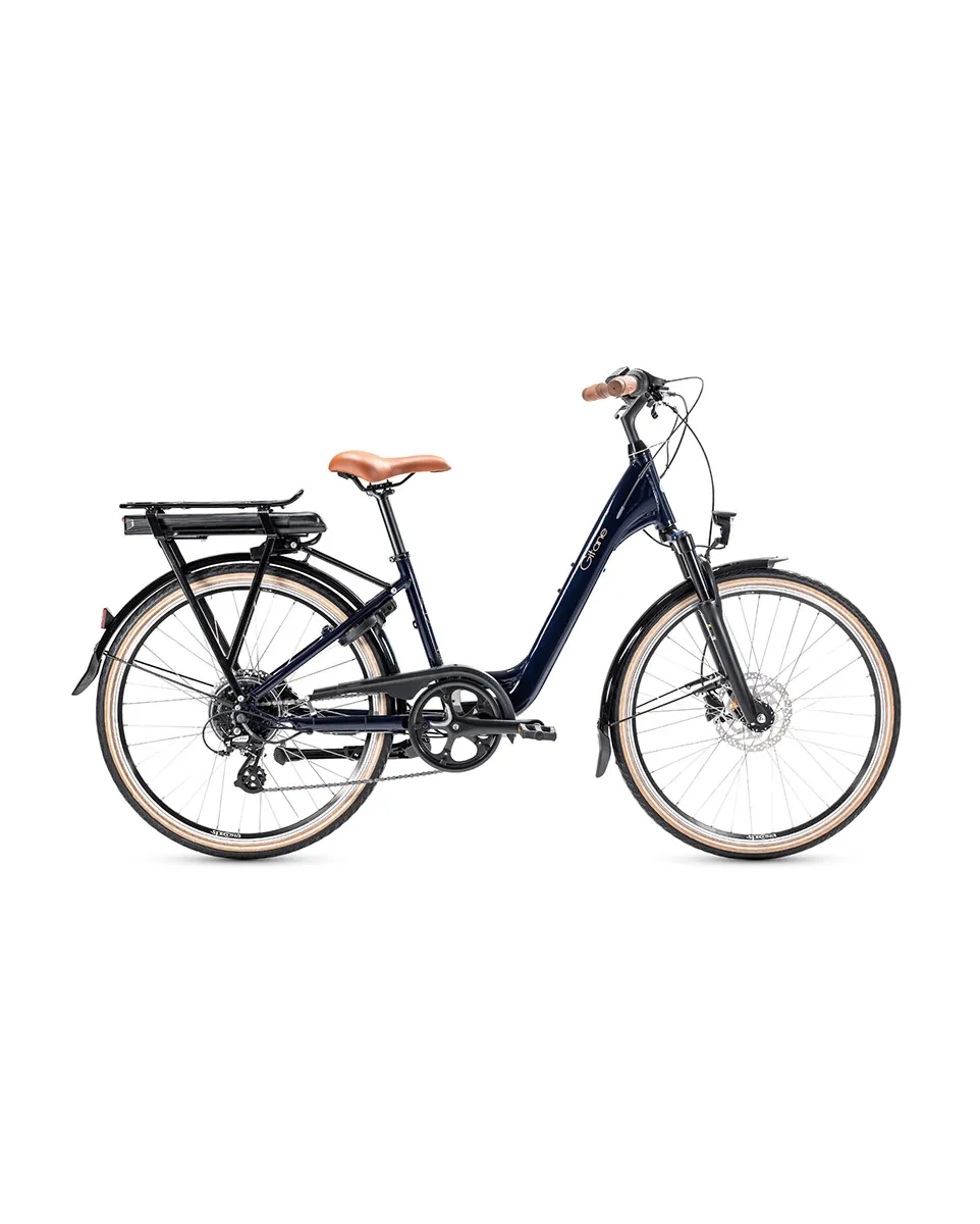 Vélo électrique urbain ORGAN'E-BIKE DISC 504 Wh Bleu Nuit - Ref YRG737-B1B-504Wh
