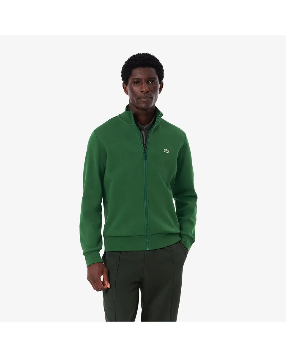 Sweat col zip Homme Lacoste MEN S SWEATSHIRT FLEECE Vert Sport 2000 - Ref SH9622-00-132