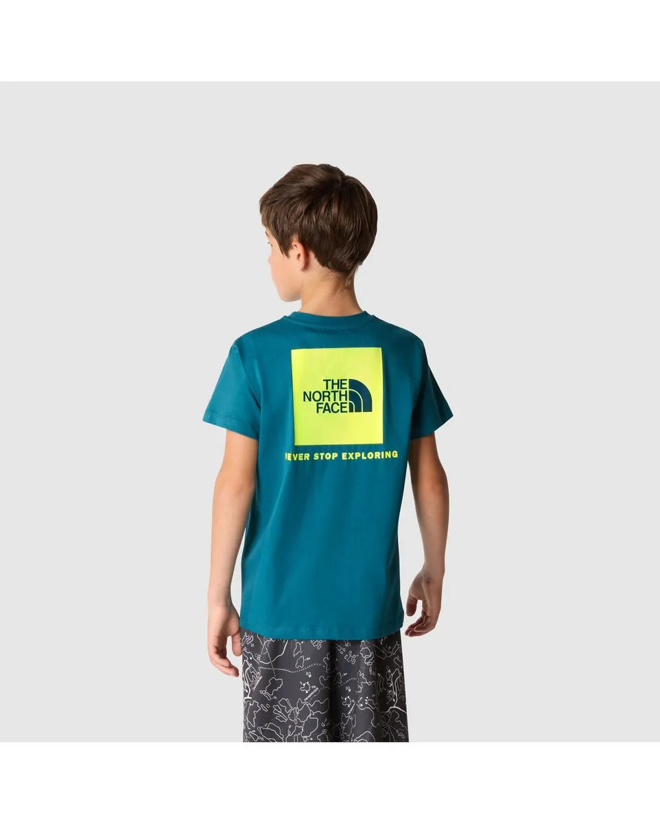 T-shirt Enfant The north face B S/S REDBOX TEE (BACK BOX GRAPHIC) Bleu ...