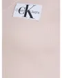 T-shirt Femme Ck jeans WOVEN LABEL RIB V-NE Rose WAS - Ref J20J223274-TF6