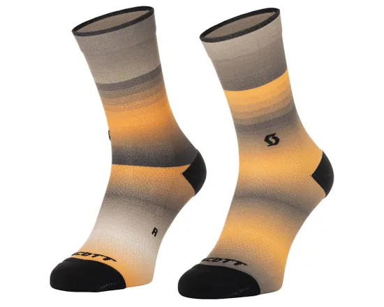 Chaussettes Unisexe GRADIENT STRIPES CREW Beige/Orange - Ref 425088-8254