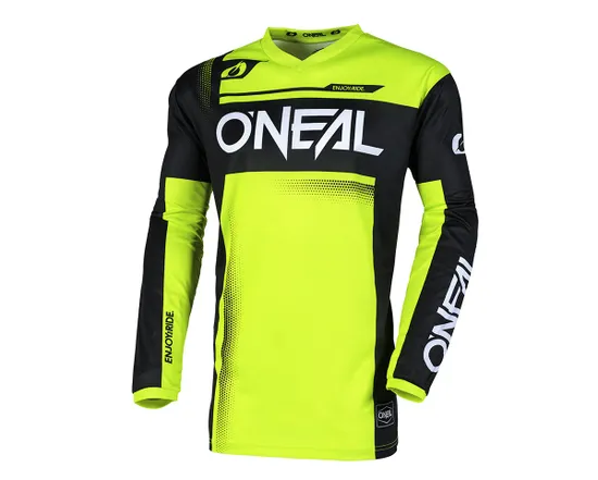 Maillot manches longues Homme ELEMENT RACEWEAR Noir/Jaune Néon - Ref ...