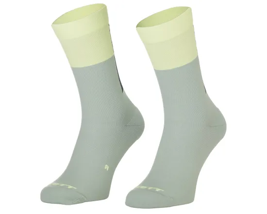 Chaussettes Unisexe BLOCK STRIPE CREW Gris/Jaune Acide - Ref 409453-8244