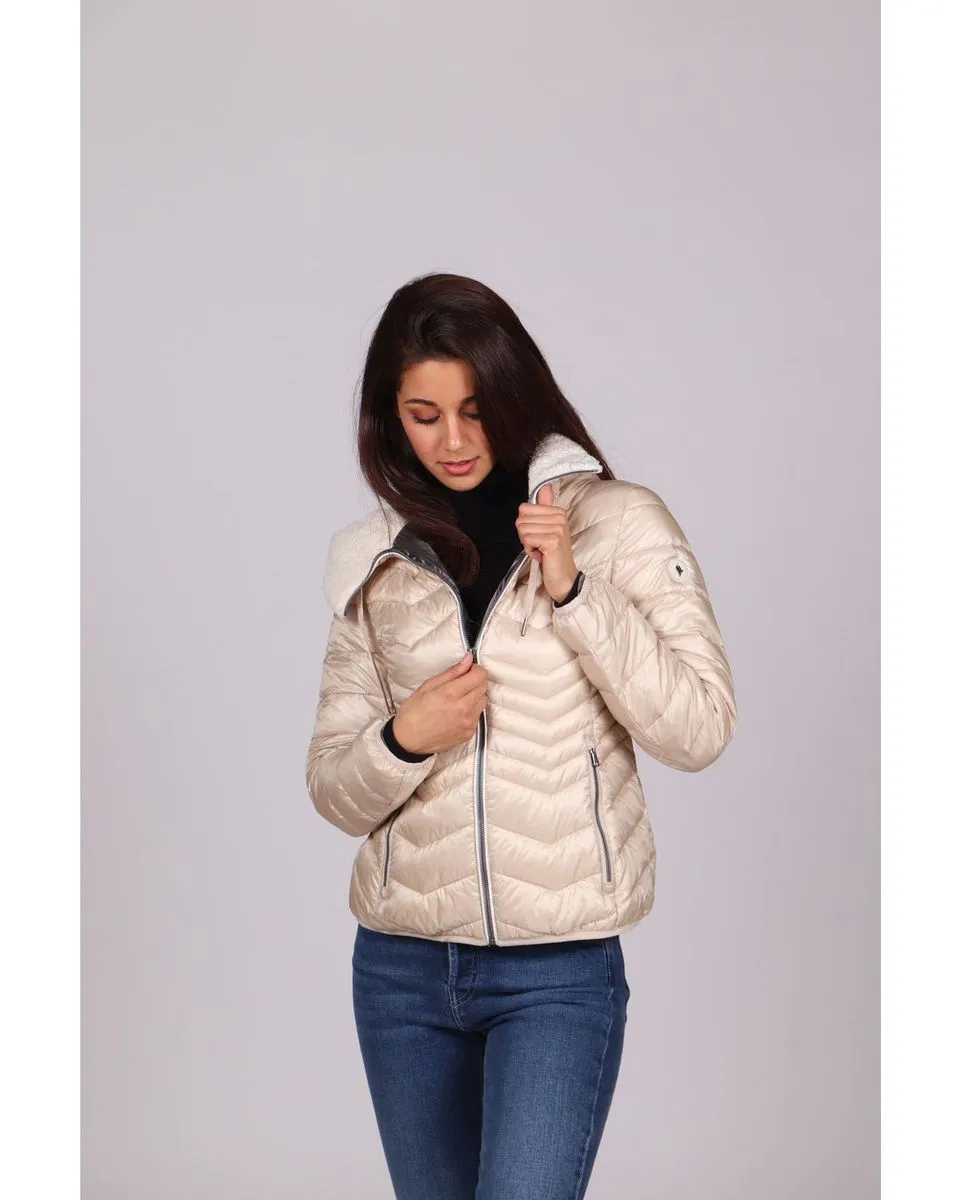 Doudoune à capuche femme Femme Sun valley DOUDOUNE Beige Sport 2000 ...