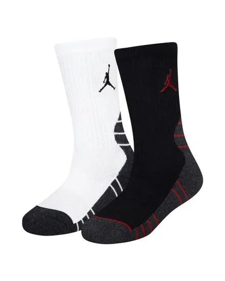 Lot 2 chaussettes Enfant Jordan JHN BASKETBALL 2PK CREW - Ref BJ0555-001