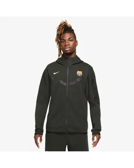 Veste de football Homme Nike FCB MNSW TCH FLC HOODIE FZWR Vert Sport ...