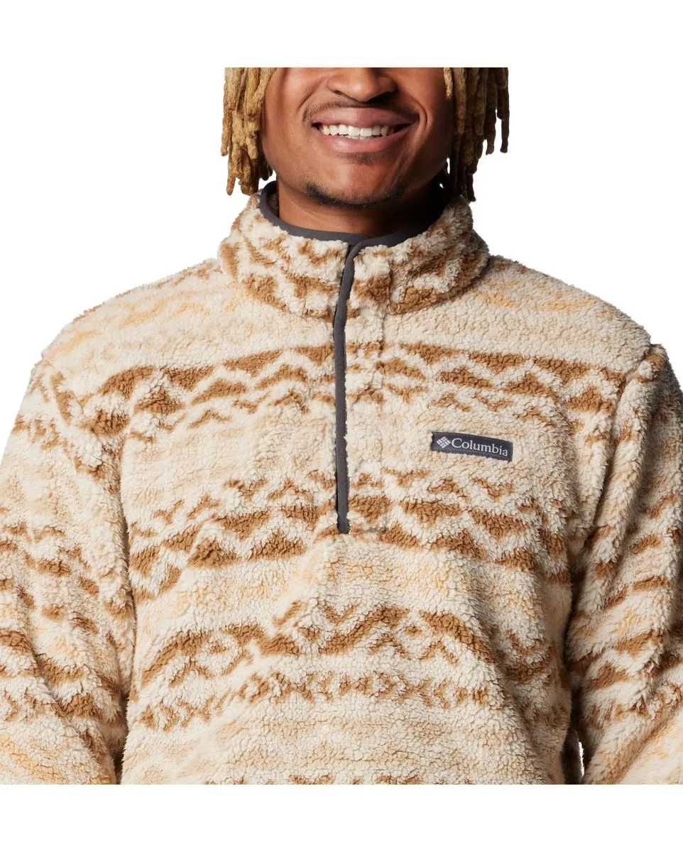 Polaire col zip Homme Columbia RUGGED RIDGE HALF SNAP FLEECE Beige ...