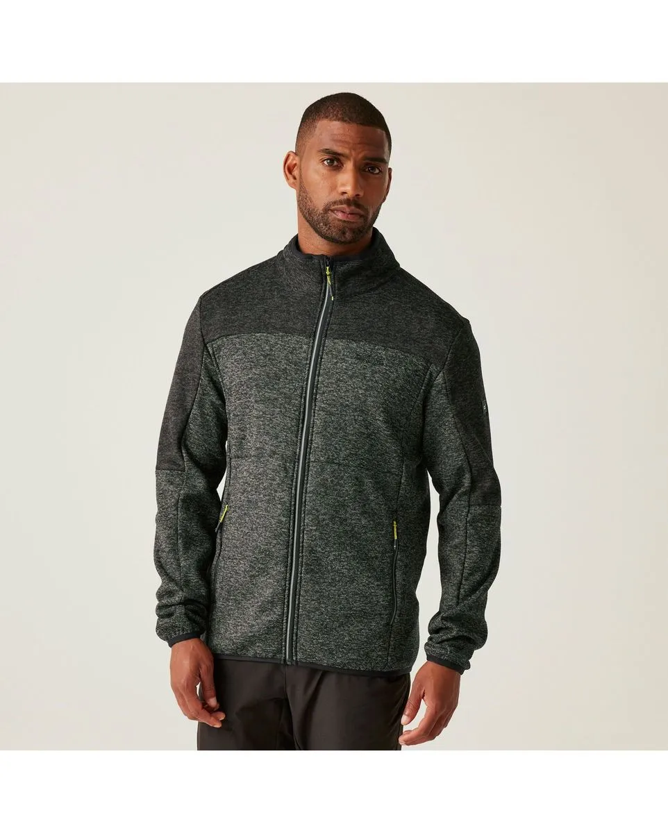 Polaire zip Homme Regatta ELRAM Gris Sport 2000 - Ref RMA621-A9L