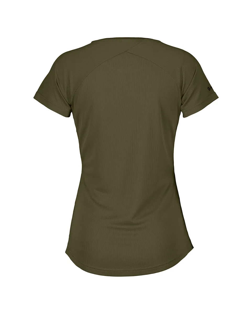 T-shirt manches courtes Femme DEFINED TECH Vert Sapin - Ref 414476-7340
