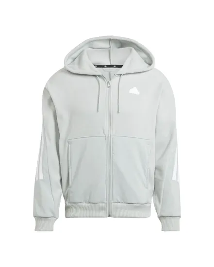 Sweat zip Unisexe Adidas M FI 3S FZ Q4 Gris Sport 2000 - Ref IJ8862