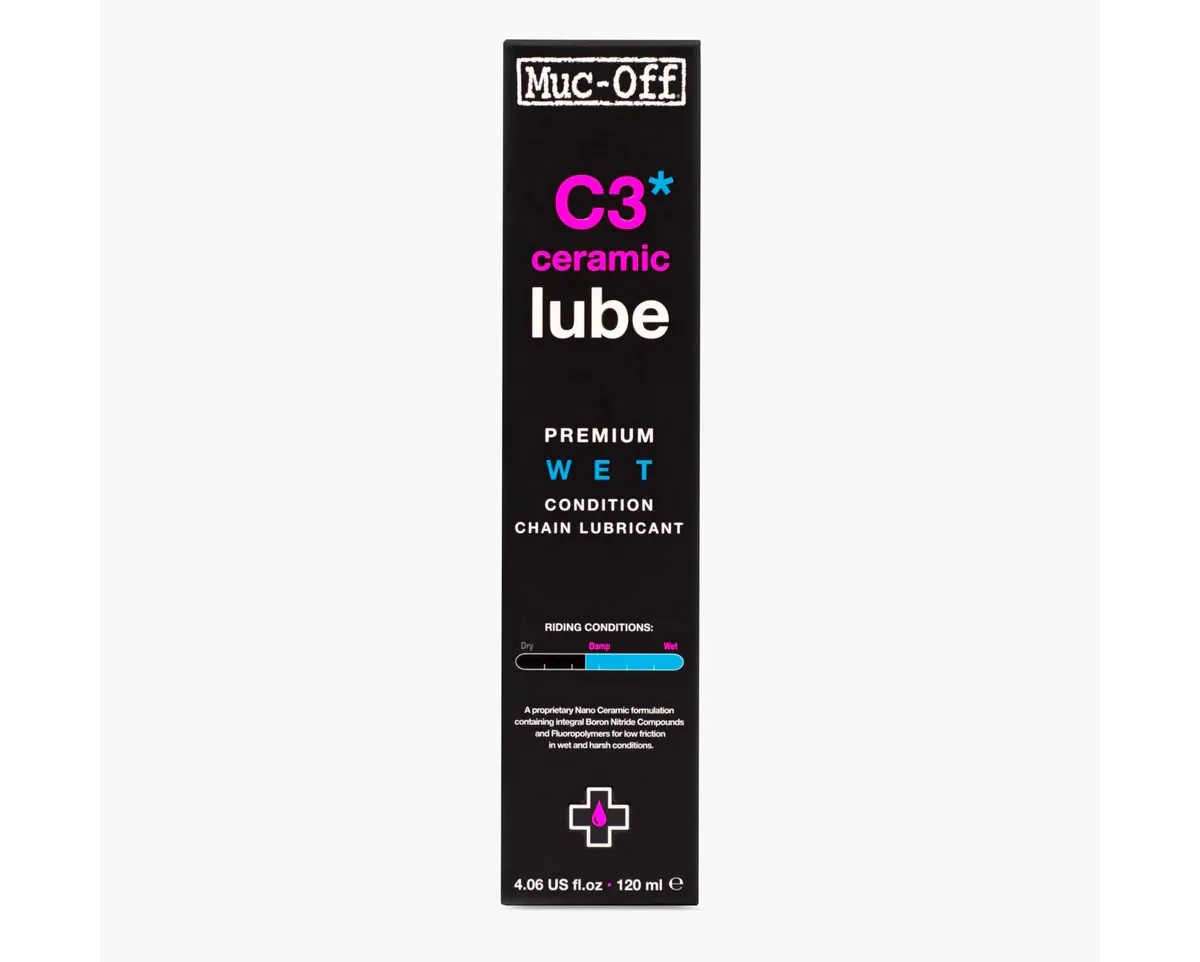 Lubrifiant de chaîne C3 WET WEATHER CERAMIC LUBE 120ml - Ref 870FR-001