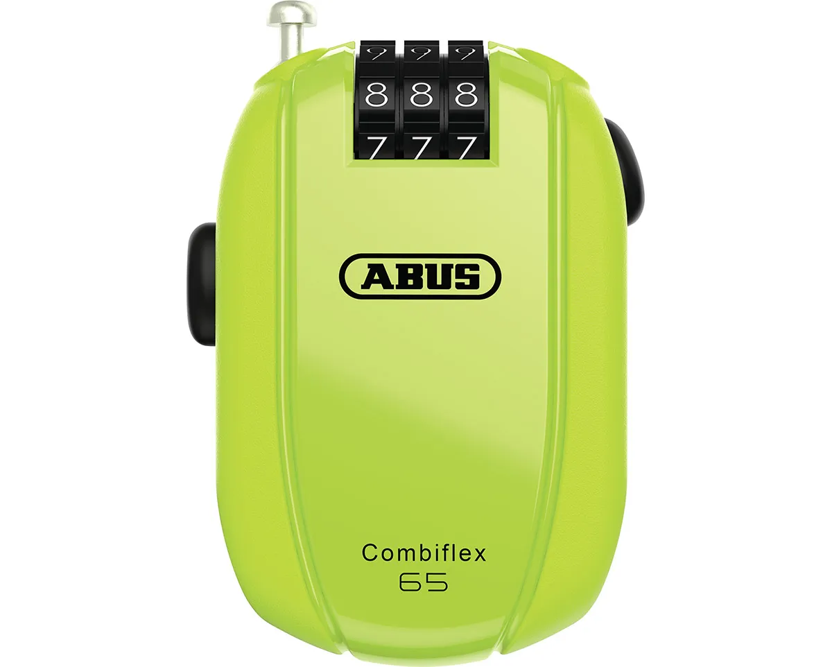 Antivol à câble COMBIFLEX STOPOVER 65 Jaune Néon - Ref 95458