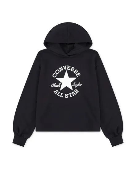 Sweat à capuche Fille Converse CNVG DISSECTED CTP HOODIE Noir Sport ...