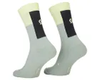 Chaussettes Unisexe BLOCK STRIPE CREW Gris/Jaune Acide - Ref 409453-8244