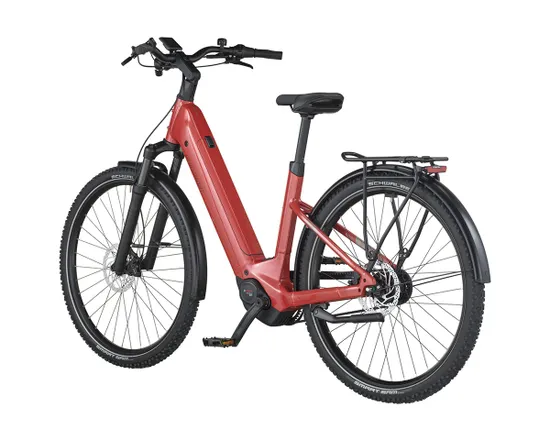Vélo urbain/trekking électrique E-HORIZON SUV 20 BELT WAVE Rouge Métal ...