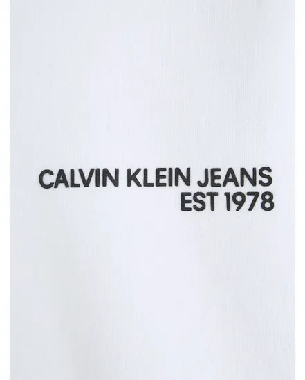 Sweat Homme Ck jeans CK SPRAY CREW NECK Blanc WAS - Ref J30J324625-YAF