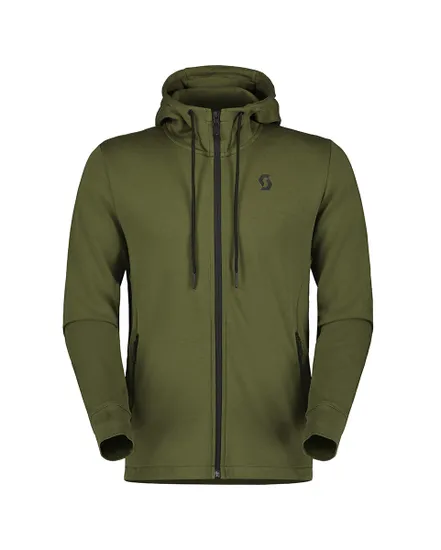 Sweat à capuche Homme TECH ZIP HOODY Vert - Ref 403285-7340