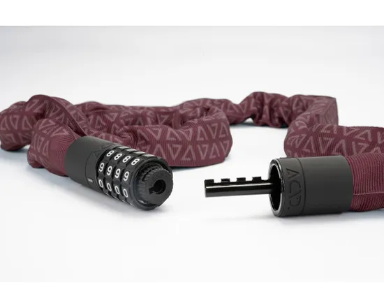 Antivol à chaîne CORVID C120 Rouge Framboise - Ref 94872-001