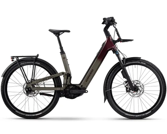 Vélo urbain électrique SINUS FS R5F PRO Gris/Rouge