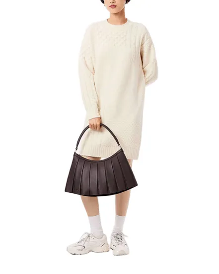 Robe Hiver Lacoste Femme Cosy Effet Patchwork En Laine Douce Ref