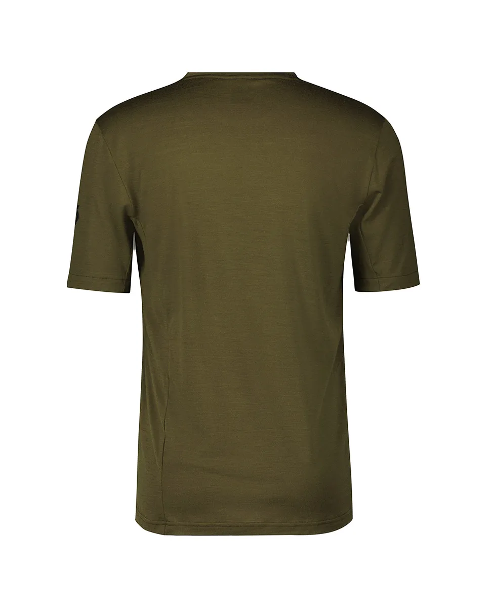 T-shirt manches courtes Homme COMMUTER MERINO Vert Sapin - Ref 292026-7340
