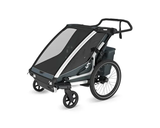 Remorque pour enfant 2 places CHARIOT CROSS G3 Gris - Ref 10201035